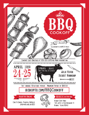 Fillable Online Cook-off Entry Form Fax Email Print - pdfFiller