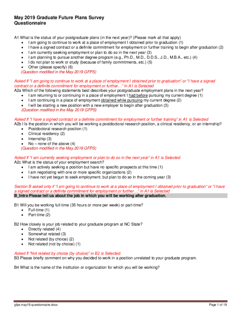 Fillable Online The best answers to What are your plans after ...