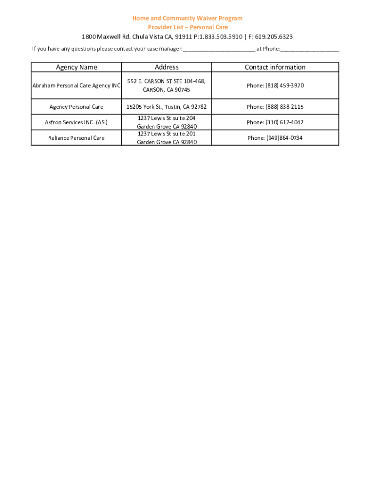 Fillable Online Home and Community Based Alternatives Waiver - DHCS Fax Email Print - pdfFiller