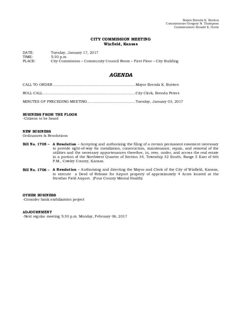 Fillable Online 1705 A Resolution Accepting and authorizing the filing ...