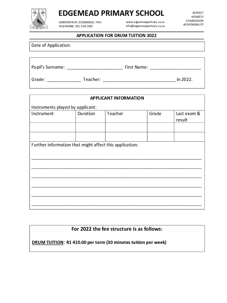 Fillable Online EDGEMEAD PRIMARY SCHOOL Fax Email Print - pdfFiller