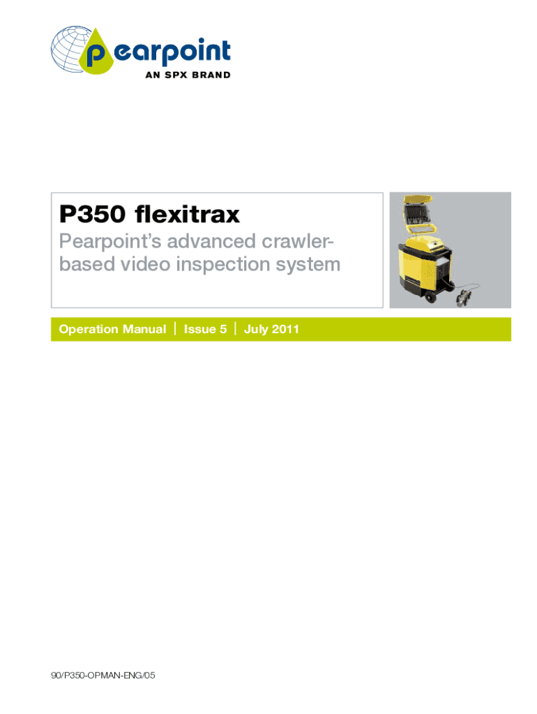 Fillable Online Pearpoint P350 flexitrax Inspection System Fax Email ...