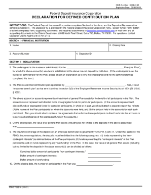 Fillable Online 7200/10, Declaration For Defined Contribution Plan. For ...