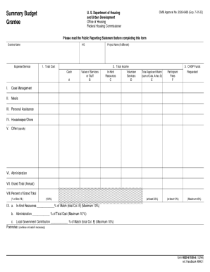 Fillable Online HUD's Budget Fax Email Print - pdfFiller