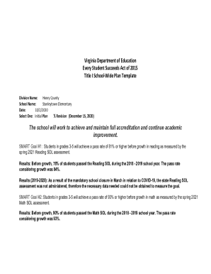 Fillable Online Title I School-Wide Plan Template Fax Email Print - pdfFiller