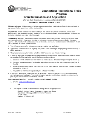Recreational Trails Program (RTP) Application Process Doc Template | pdfFiller