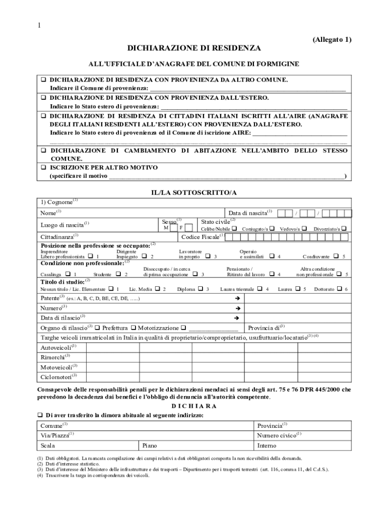 Compilabile Online Allegato A : documentazione necessaria per l ...