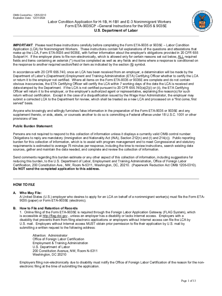 Fillable Online Form ETA-9035CP Instructions Fax Email Print - pdfFiller