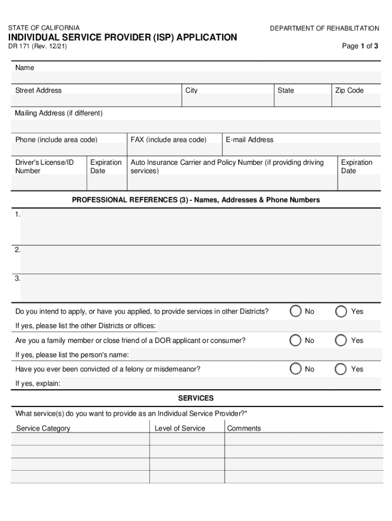 Fillable Online Forms - CA Department of Rehabilitation Fax Email Print ...