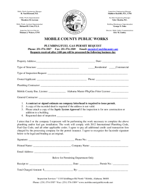 Fillable Online plumbing-fuel-gas-permit-request- ... Fax Email Print ...