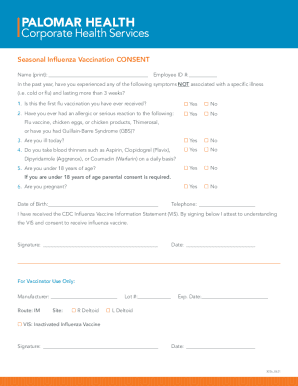 Fillable Online EMPLOYEE INFORMED CONSENT FORM FOR ... Fax Email Print ...