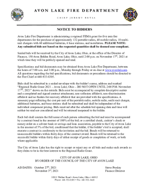 Fillable Online avon lake fire department Fax Email Print - pdfFiller