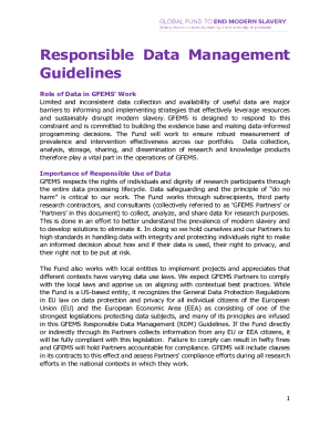 Fillable Online Responsible Data Management Guidelines Fax Email Print ...
