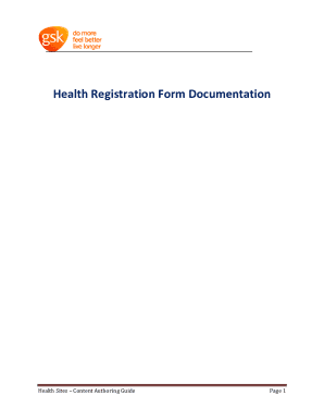 Fillable Online . Health Registration Form Documentation Fax Email ...