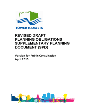 Fillable Online democracy towerhamlets gov Supplementary planning ...