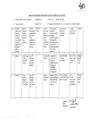 Fillable Online dot gov statement f immovable property return for the ...