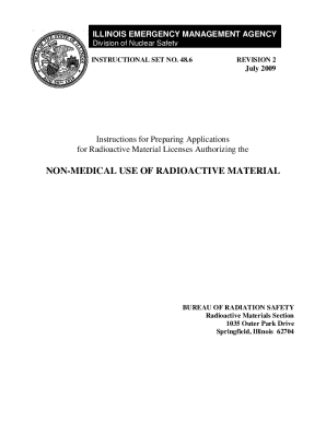 Fillable Online Instructions for Preparing Applications for Radioactive ...
