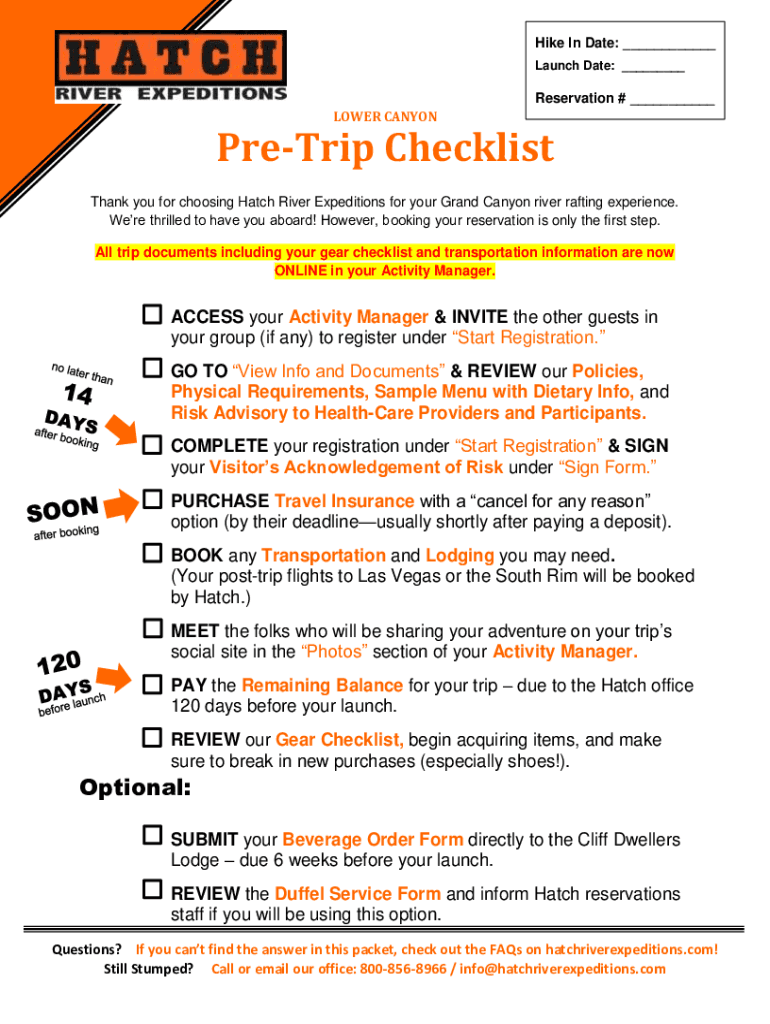 Fillable Online 4-5 Day Lower Grand Canyon Whitewater Expedition Fax ...
