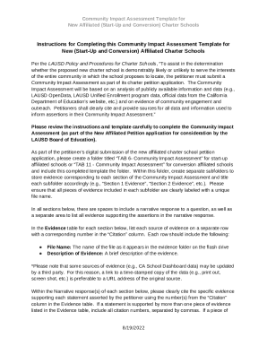 COMMUNITY IMPACT ASSESSMENT TEMPLATE ( ... Doc Template | pdfFiller