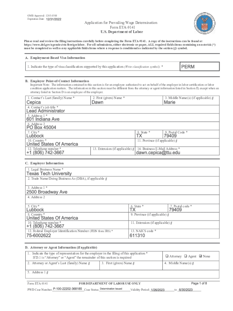 Fillable Online Form ETA-9141.pdf Fax Email Print - pdfFiller