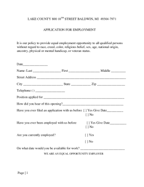 Fillable Online Michigan Employment Application Process And Hiring Fax ...