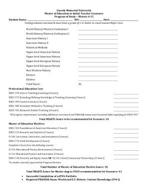 Fillable Online Initial Teacher Licensure (MEd) - General Info Fax ...