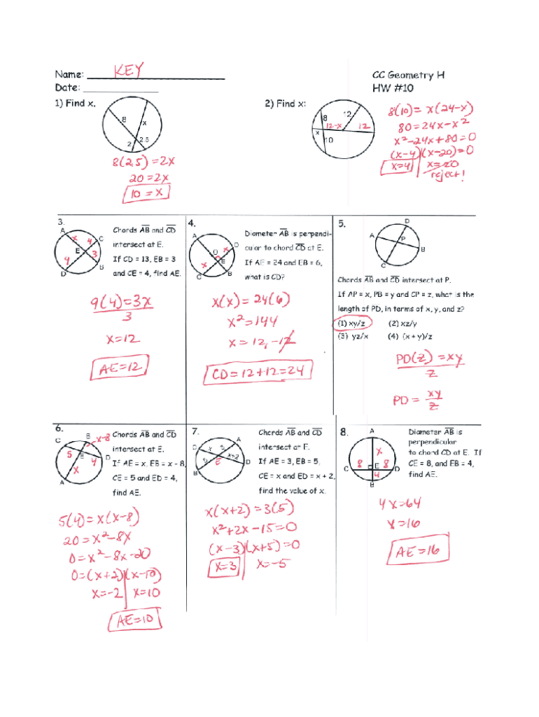 Fillable Online Mod 3 - Aim 9 10H.pdf - CC Geometry H Aim #9 Fax Email ...