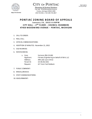 Fillable Online city of pontiac Fax Email Print - pdfFiller