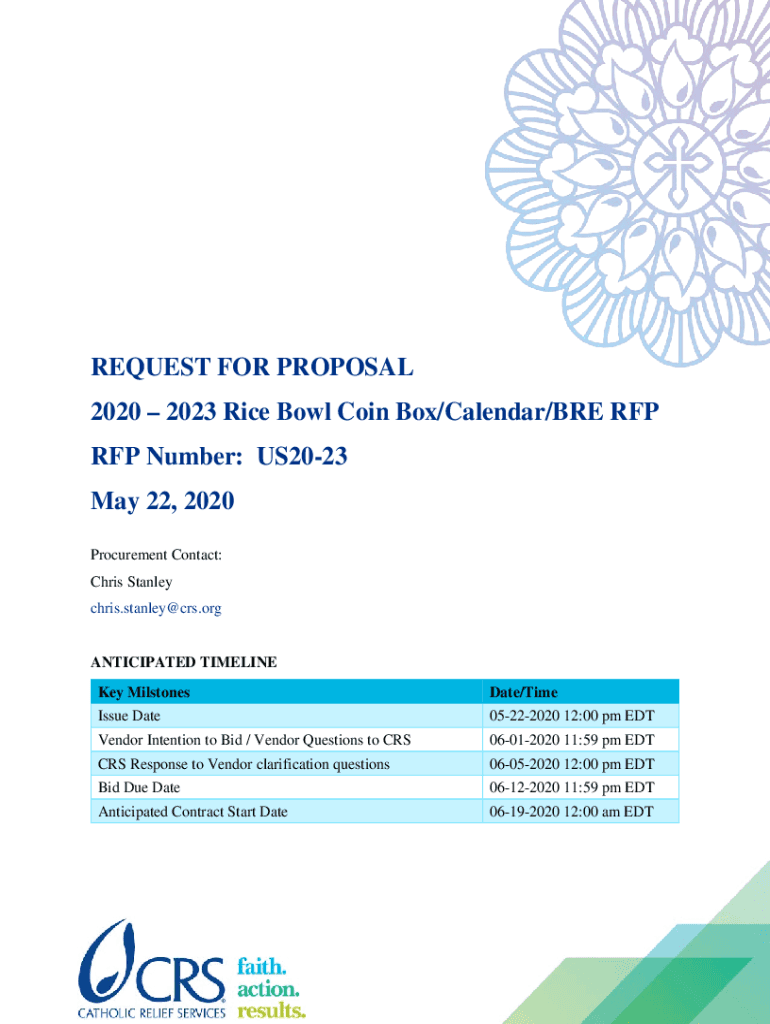 Fillable Online Request for Proposal - RFP Fax Email Print - pdfFiller