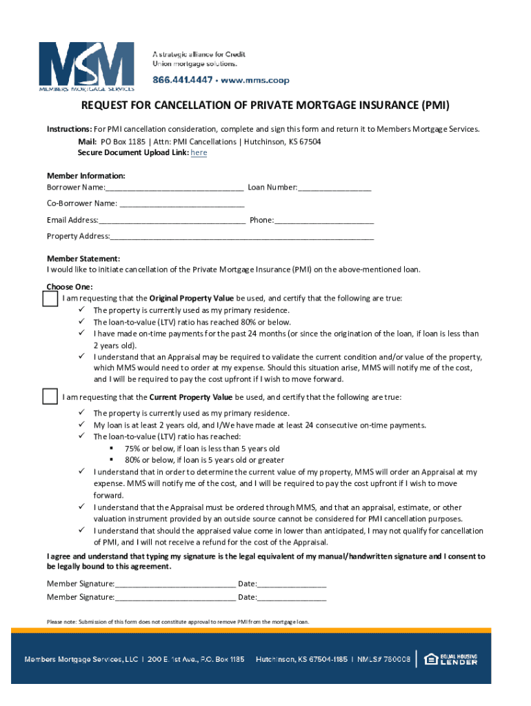 Fillable Online Sample Letter To Request Mortgage Insurance ...