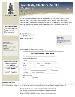 Fillable Online NFPA 70E Arc Flash Training Is Offered Nationwide By ...