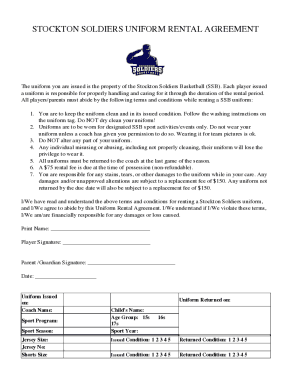 Fillable Online STOCKTON SOLDIERS UNIFORM RENTAL AGREEMENT.docx Fax ...