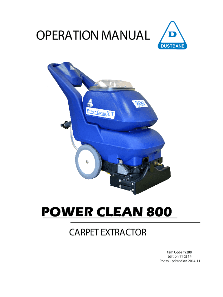 Fillable Online Parts and Instruction Manual R100C Rush Carpet ...