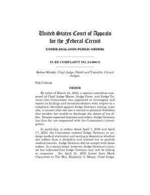 Fillable Online cafc uscourts Chief Judge Moore Petitioning to Oust ...