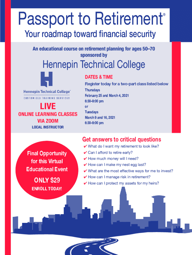 Fillable Online Passport to Retirement- Your Roadmap Toward Financial ...
