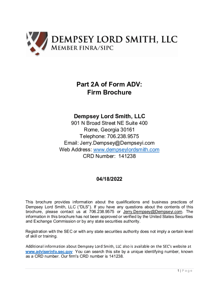 Fillable Online Dempsey Lord Smith LLC: Home Fax Email Print - pdfFiller