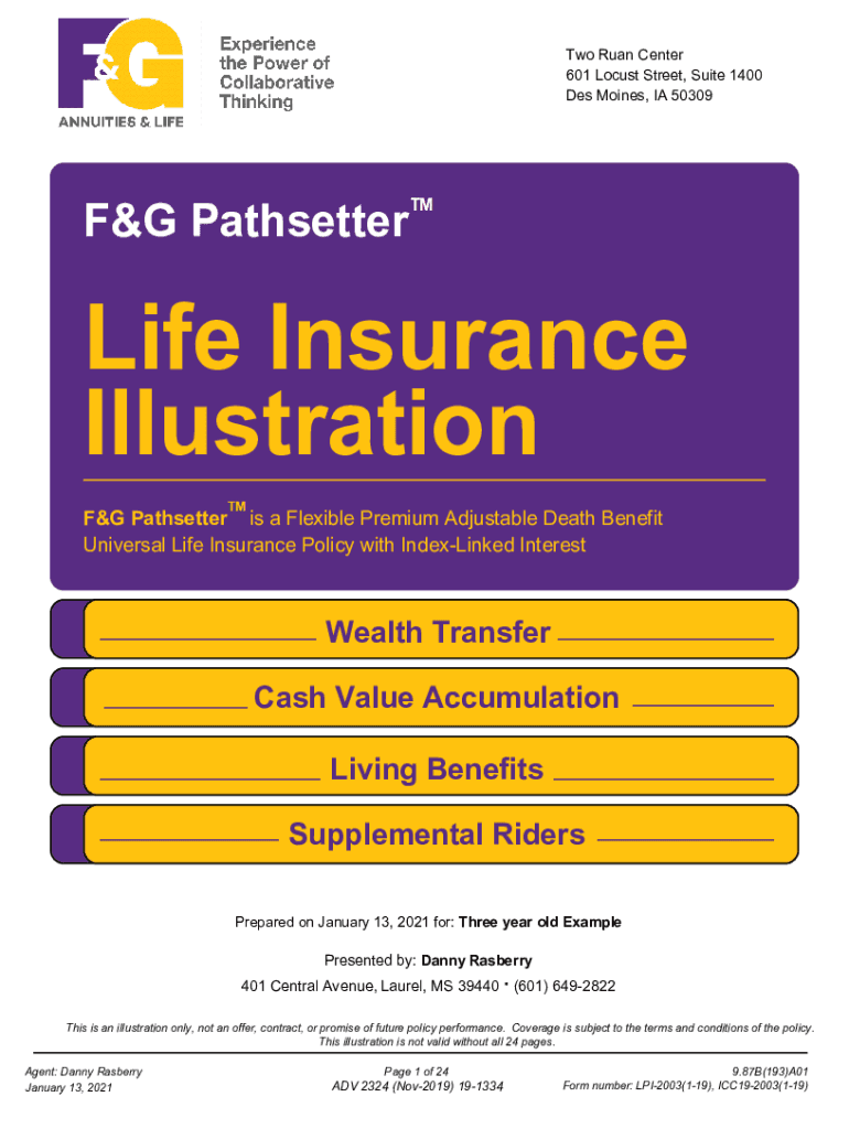 Fillable Online F&G Pathsetter - Life Insurance Fax Email Print - pdfFiller