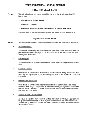 Fillable Online Sick Leave Bank Request Form Fax Email Print - pdfFiller