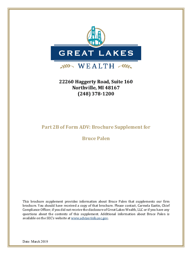 Fillable Online Part 2B of Form ADV: Brochure Supplement for Bruce ...