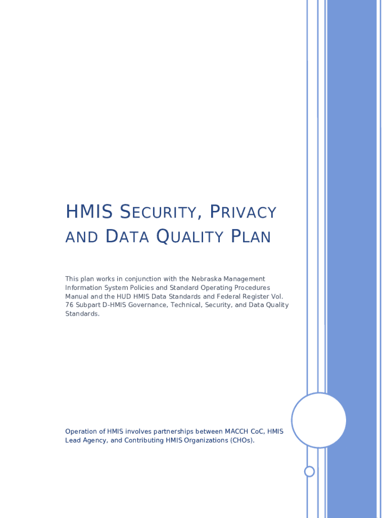 HMIS Security, Privacy and Data Quality Plan. Nebraska Balance of State ...