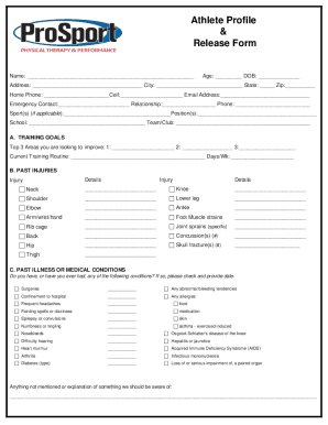 Fillable Online 1570+ athlete profile template free Customizable Design ...