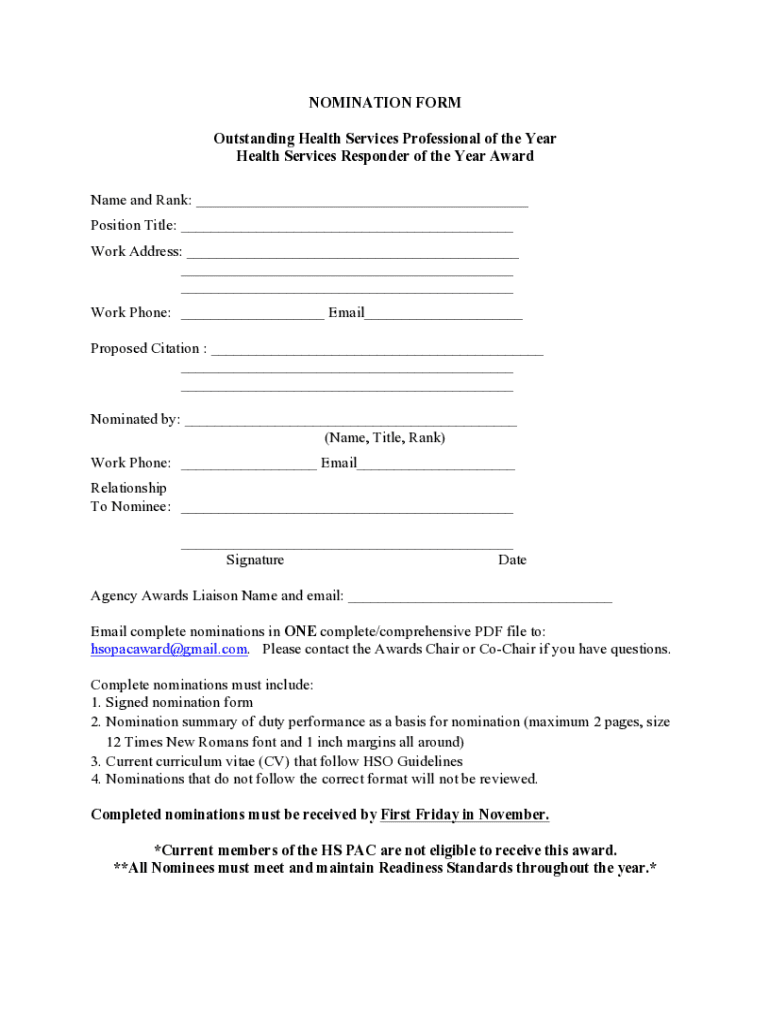 Fillable Online dcp psc Group Award Nomination Checklist Fax Email Print - pdfFiller