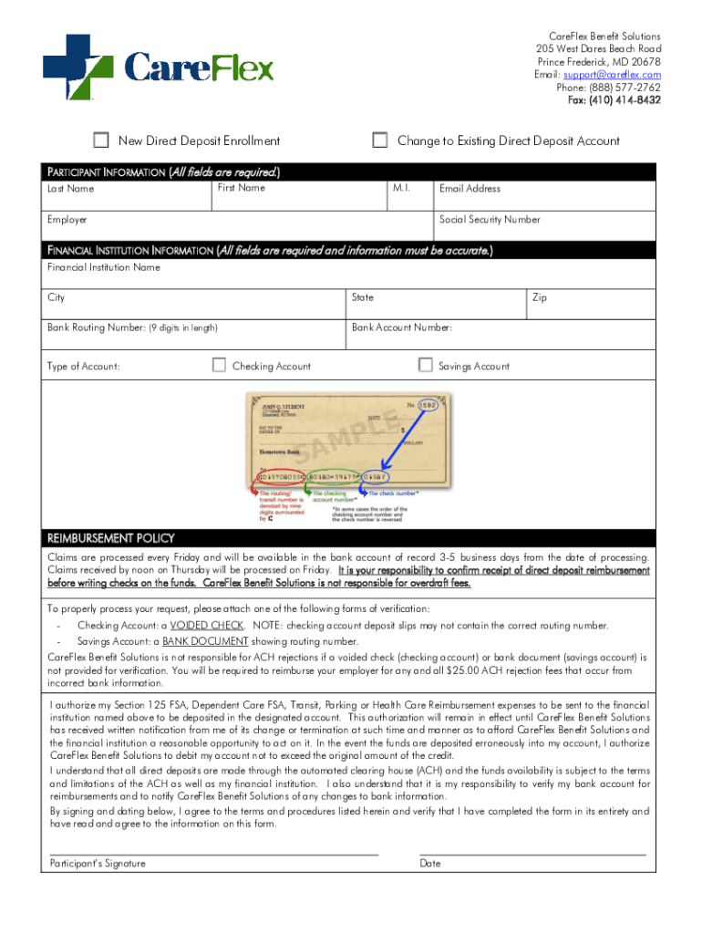 Fillable Online FSA Forms - CareFlex Fax Email Print - pdfFiller