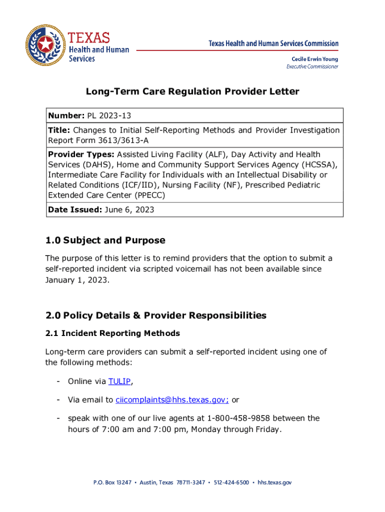 Fillable Online Changes to Initial Self-Reporting Methods and Provider ...