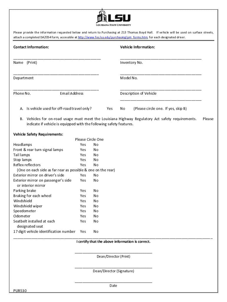 Fillable Online Alien Tax Information Form - Louisiana State University Fax Email Print - pdfFiller