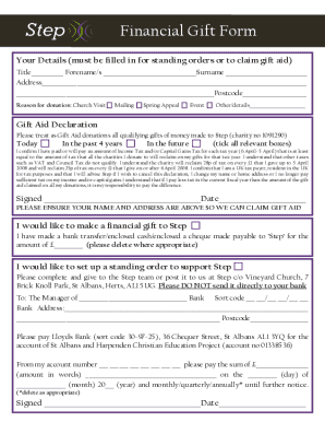 Fillable Online Financial Gift Form Fax Email Print - pdfFiller