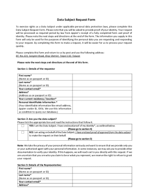 Fillable Online data subject rights request form Fax Email Print ...