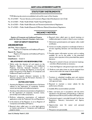 Fillable Online Saint Lucia to Launch Digital Entry Form Fax Email ...