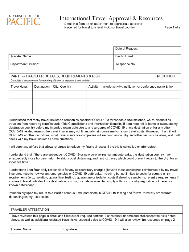 Fillable Online International-Travel-Resources-Form Fax Email Print ...