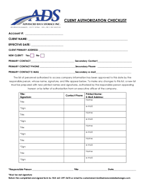 Fillable Online Edit a Client Authorization Fax Email Print - pdfFiller